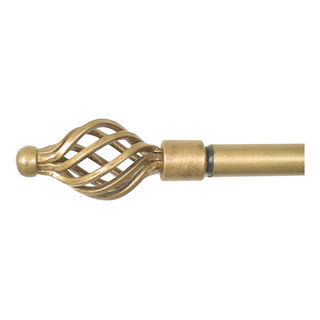 Spiral Gold Tapestry Rod Set, Large - Traditional - Curtain Rods - by J ...