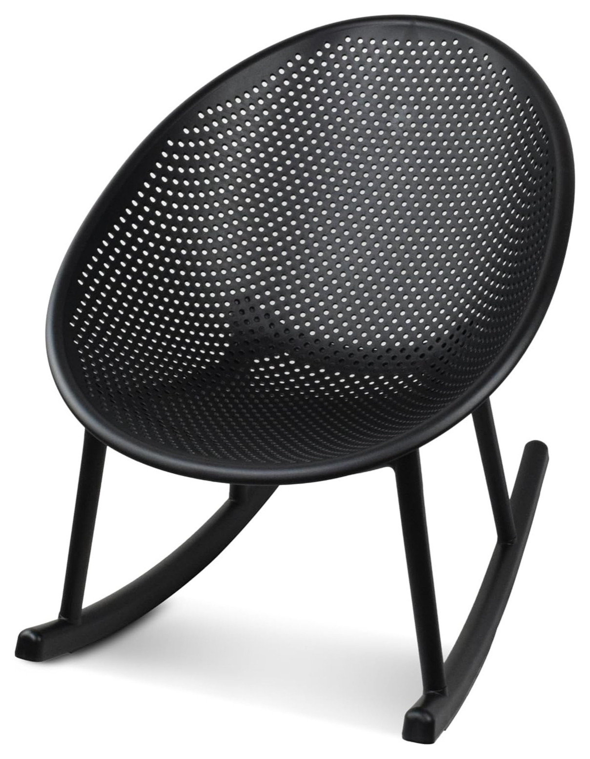 Modern Patio Rocking Chair with Perforated Egg Seat and Durable Frame ...