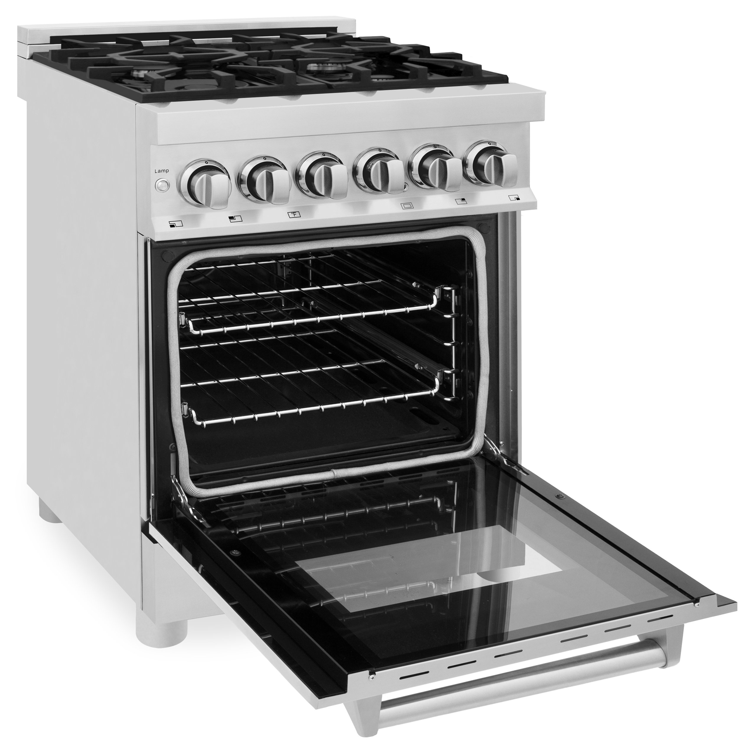 ZLINE Freestanding Range, Stainless Steel, Dual Fuel, RA24 - Contemporary - Gas Ranges And ...