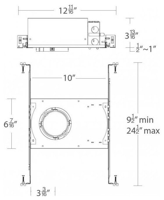 WAC Lighting R3CRN-11 Oculux Architectural LED New Construction ...