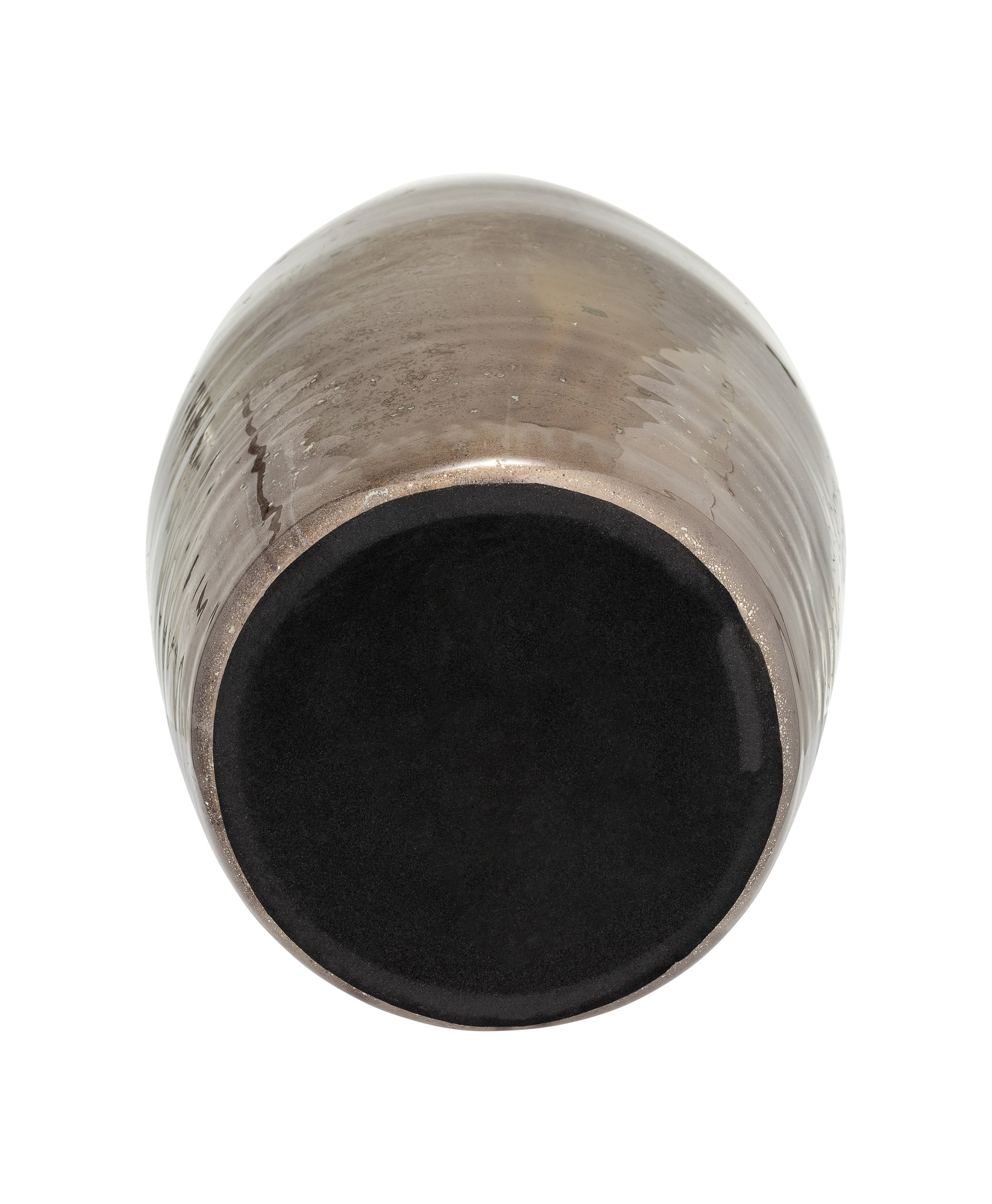 Sagebrook Home Contemporary Glass Champagne Vase With Metal Ring 17573 ...