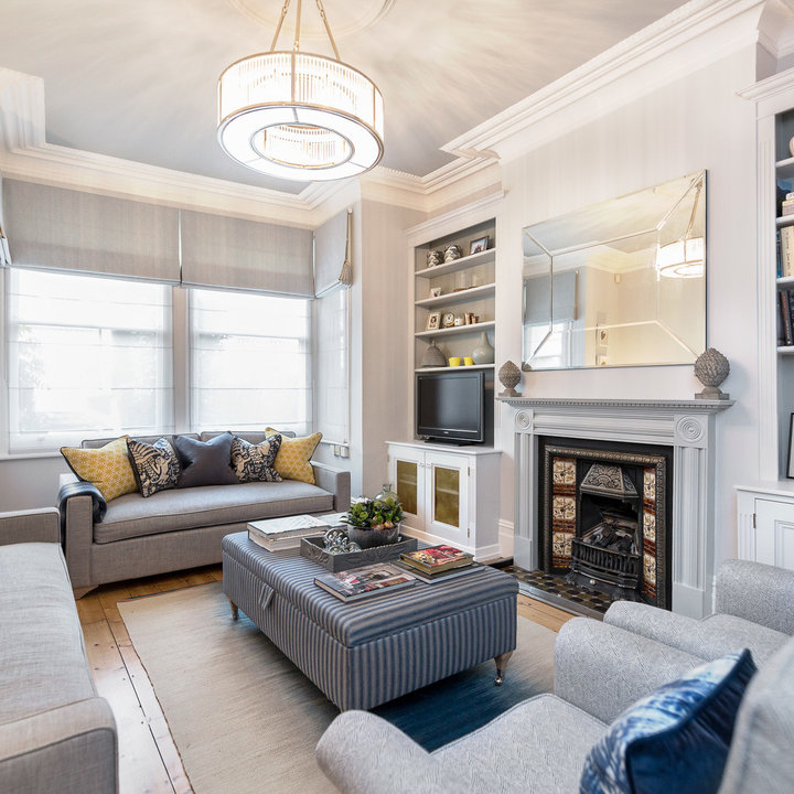 75 Living Room with a Wood Stove and a TV Stand Ideas You'll Love ...
