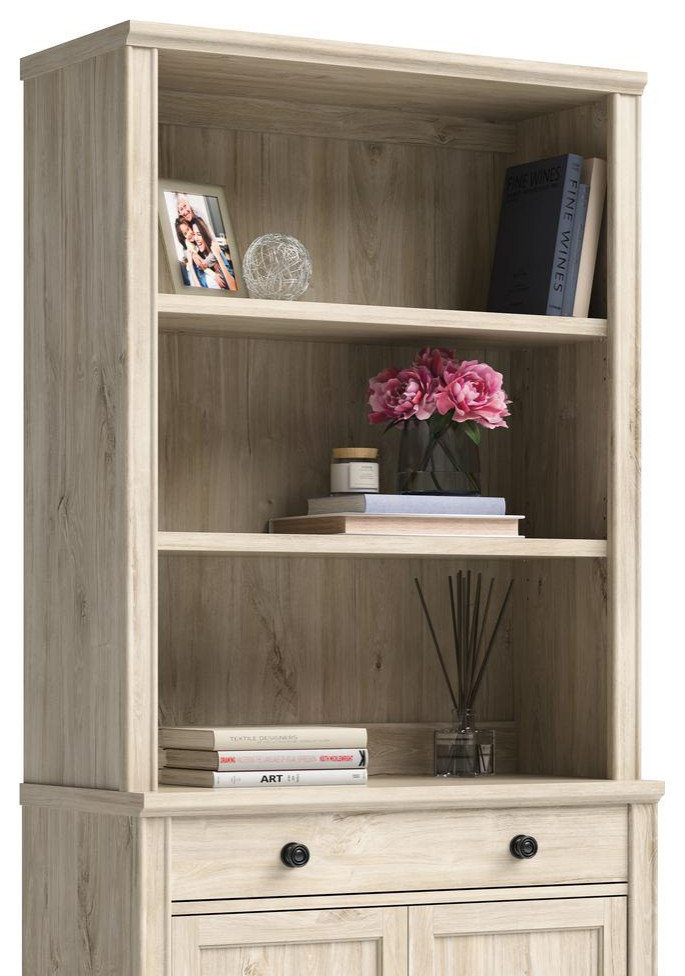 Hammond Library Hutch Chalk Oak - Traditional - Bar Stools And Counter ...