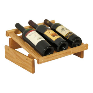 Wooden Mallet Dakota 7 Tier 21 Bottle Display Wine Rack in Light Oak, 1 ...