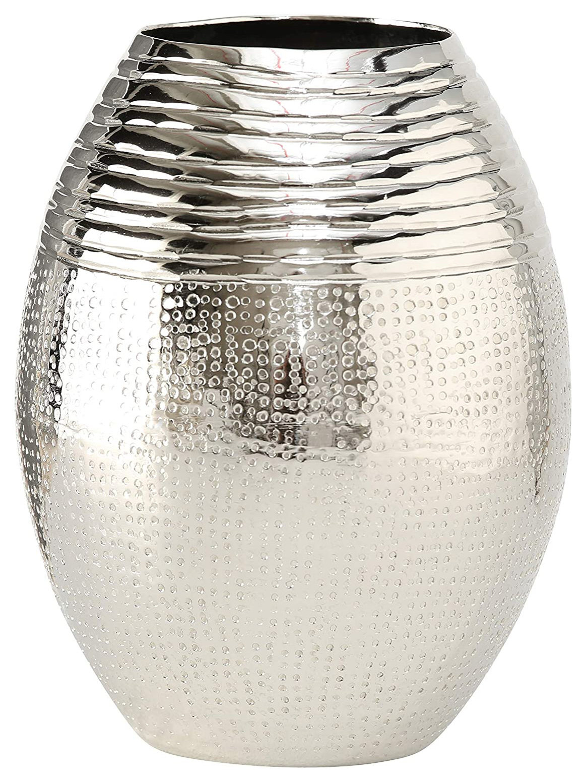 Hammered Silver Metal Vase - Contemporary - Vases - by Whole House ...