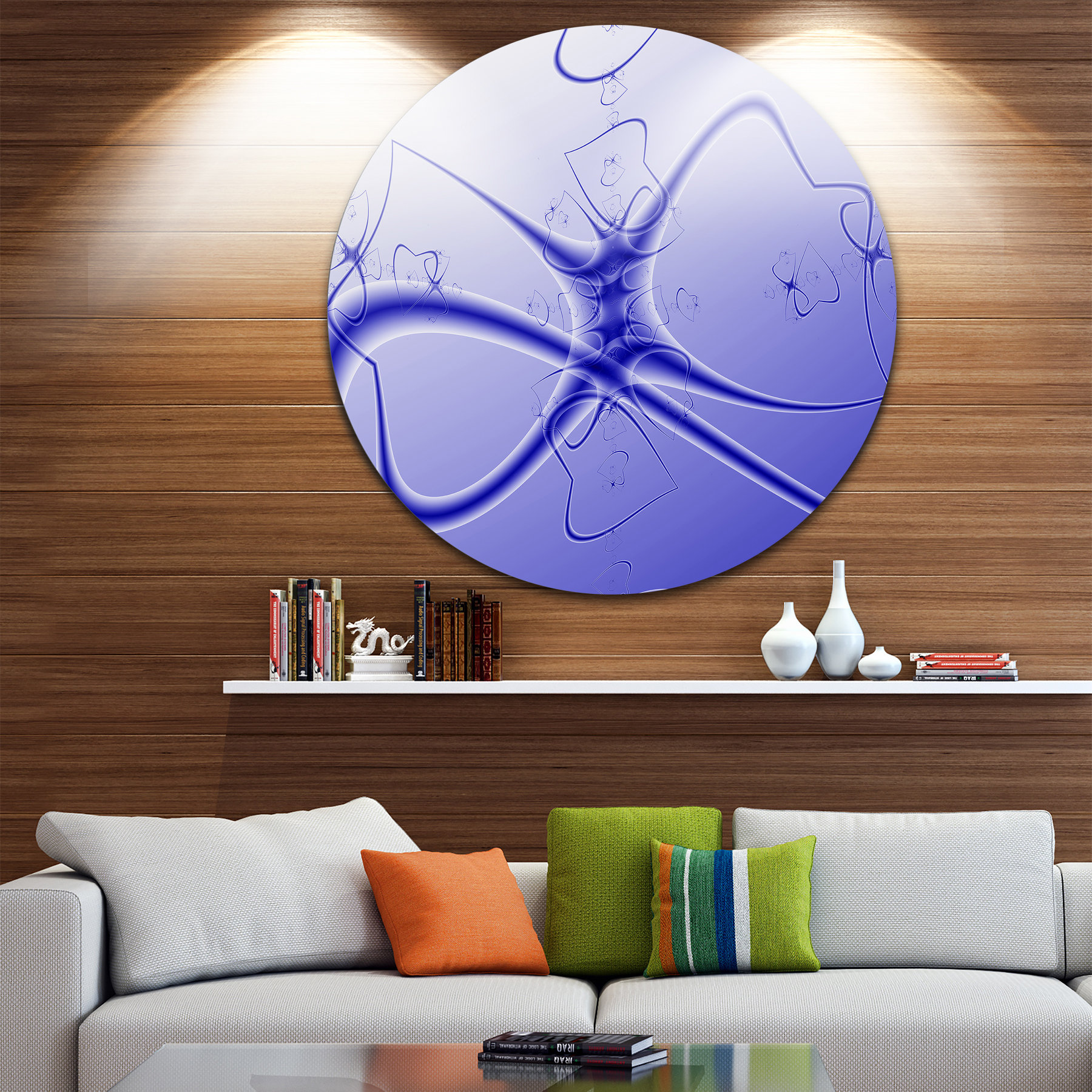 Fictional Micro Life Form, Abstract Art Round Wall Art, Disc of 38 inch ...