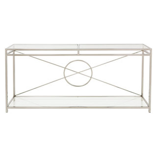 Zara Glass Console Silver Safavieh, #N/A - Contemporary - Console ...