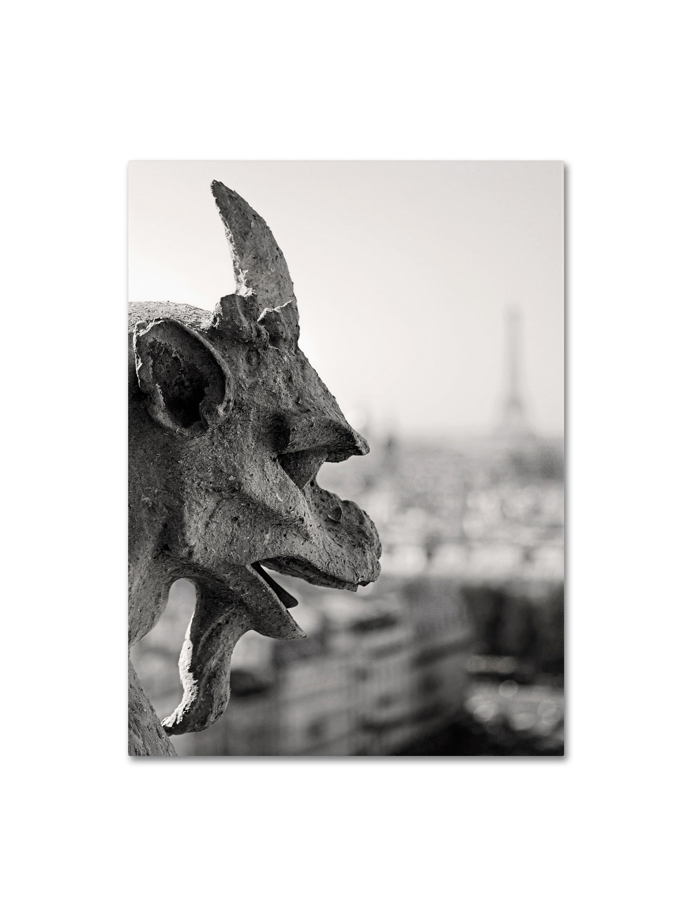'Gargoyle Paris' Canvas Art by Pierre Leclerc, 30" x 47" - Traditional ...