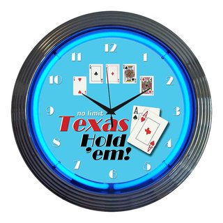 [S]Hot Rod Garage Neon Clock by Neonetics - Contemporary - Wall Clocks ...