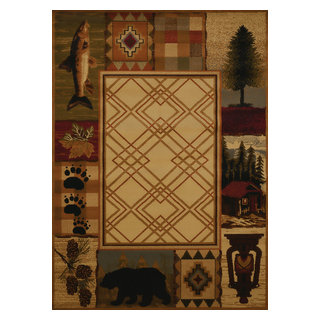 United Weavers Affinity Mountain Lake Rug, Natural, 750-05117, 7'10"x10 ...
