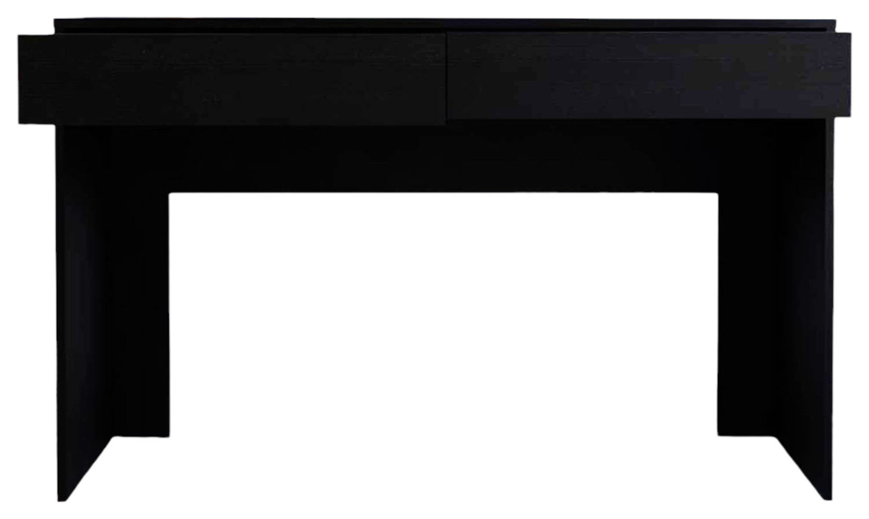47" Black Computer Desk with Two Drawers - Transitional - Desks And ...