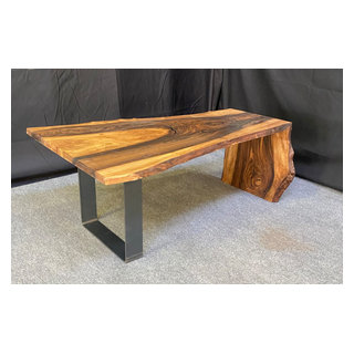Walnut Waterfall Table - Modern - Living Room - Portland - by Right On ...