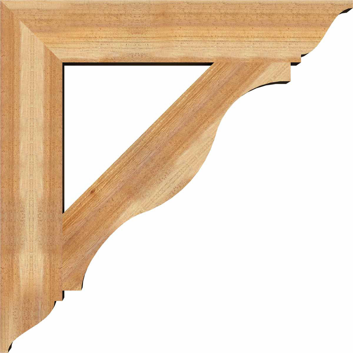 4"Wx14"Dx18"H Balboa Traditional Rough Sawn Bracket, Western Red Cedar ...