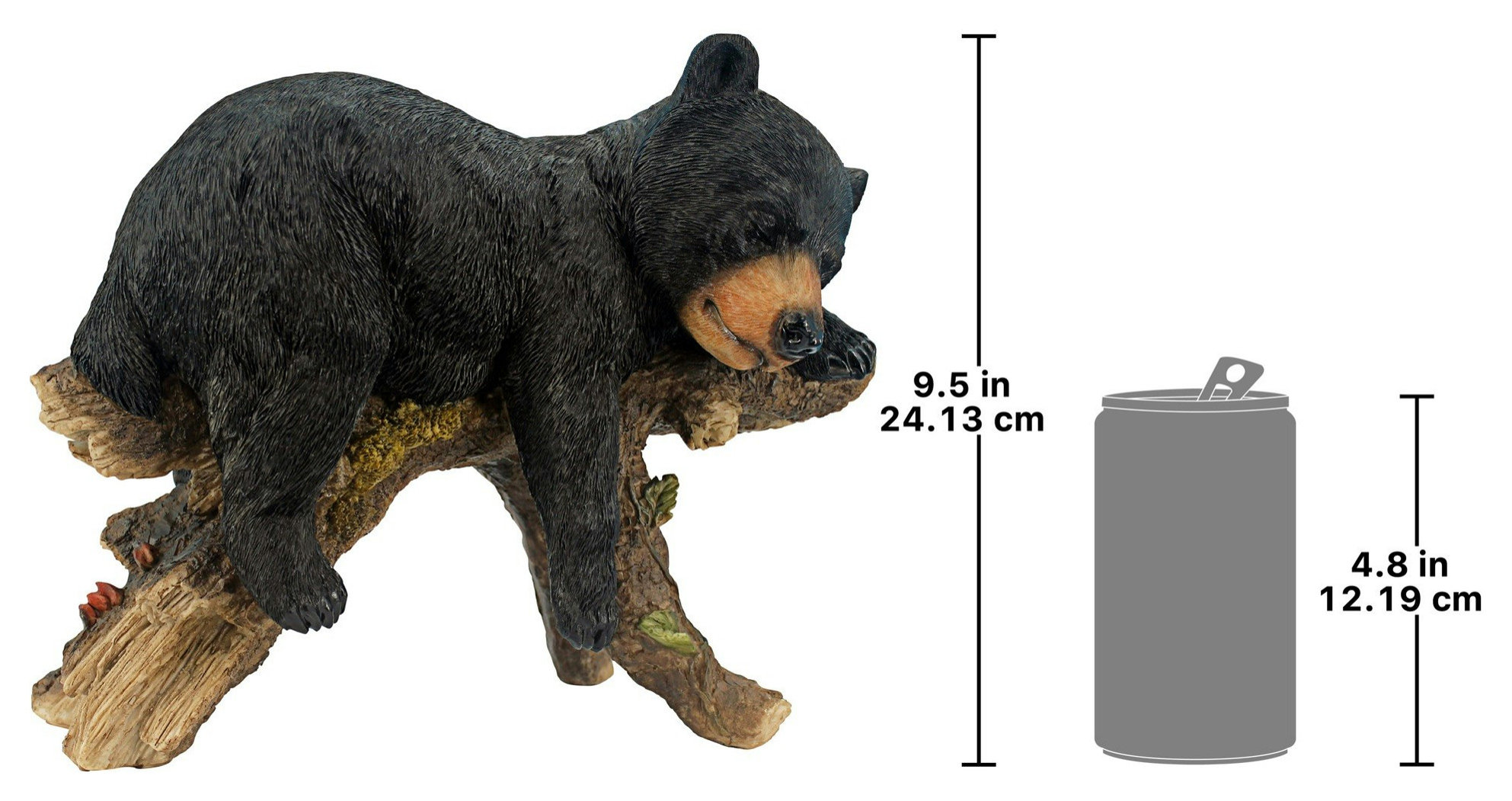 Catnapping Cub Black Bear Statue - Rustic - Garden Statues And Yard Art ...