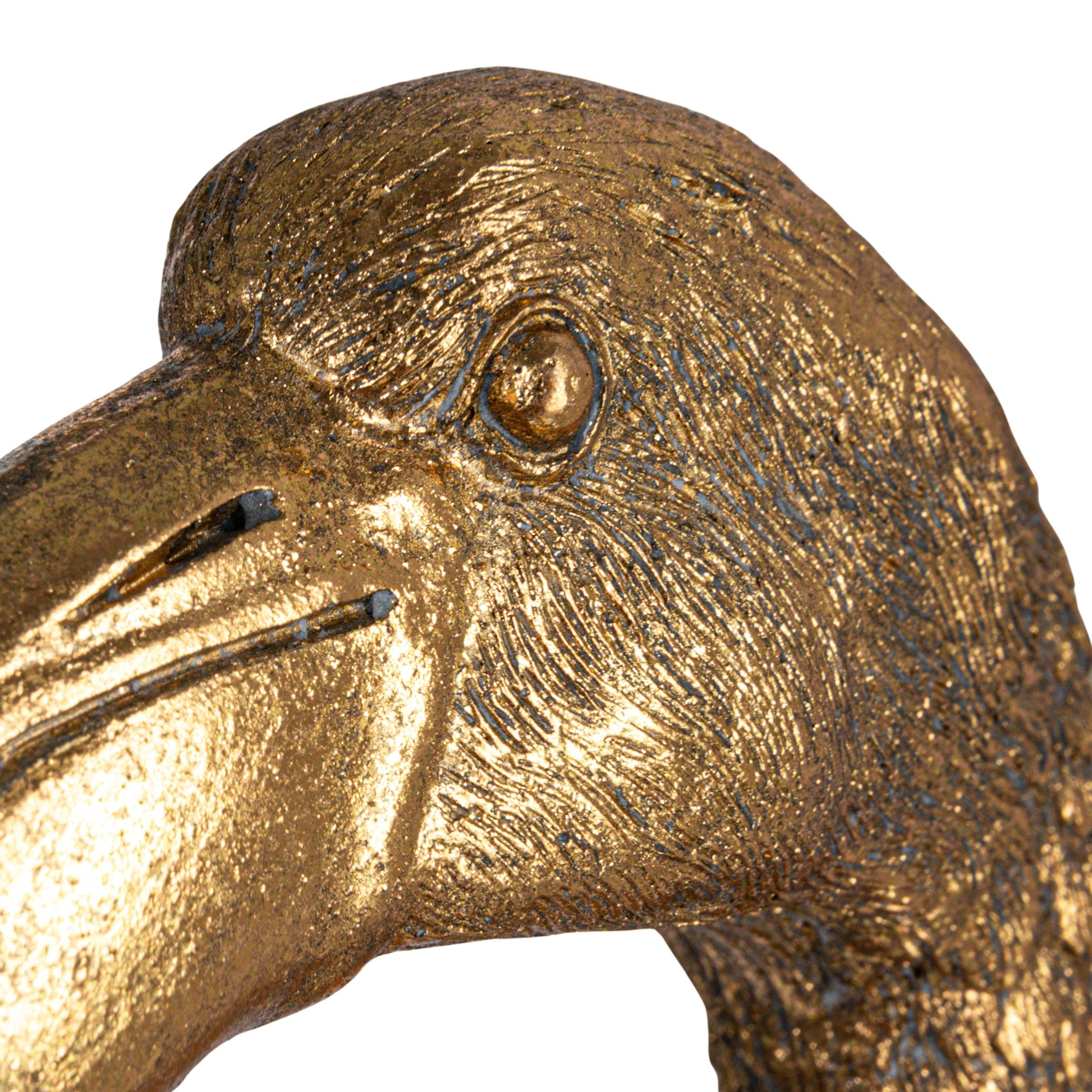 Decorative Resin Bird Bust Wall Decor, Gold - Beach Style - Wall ...