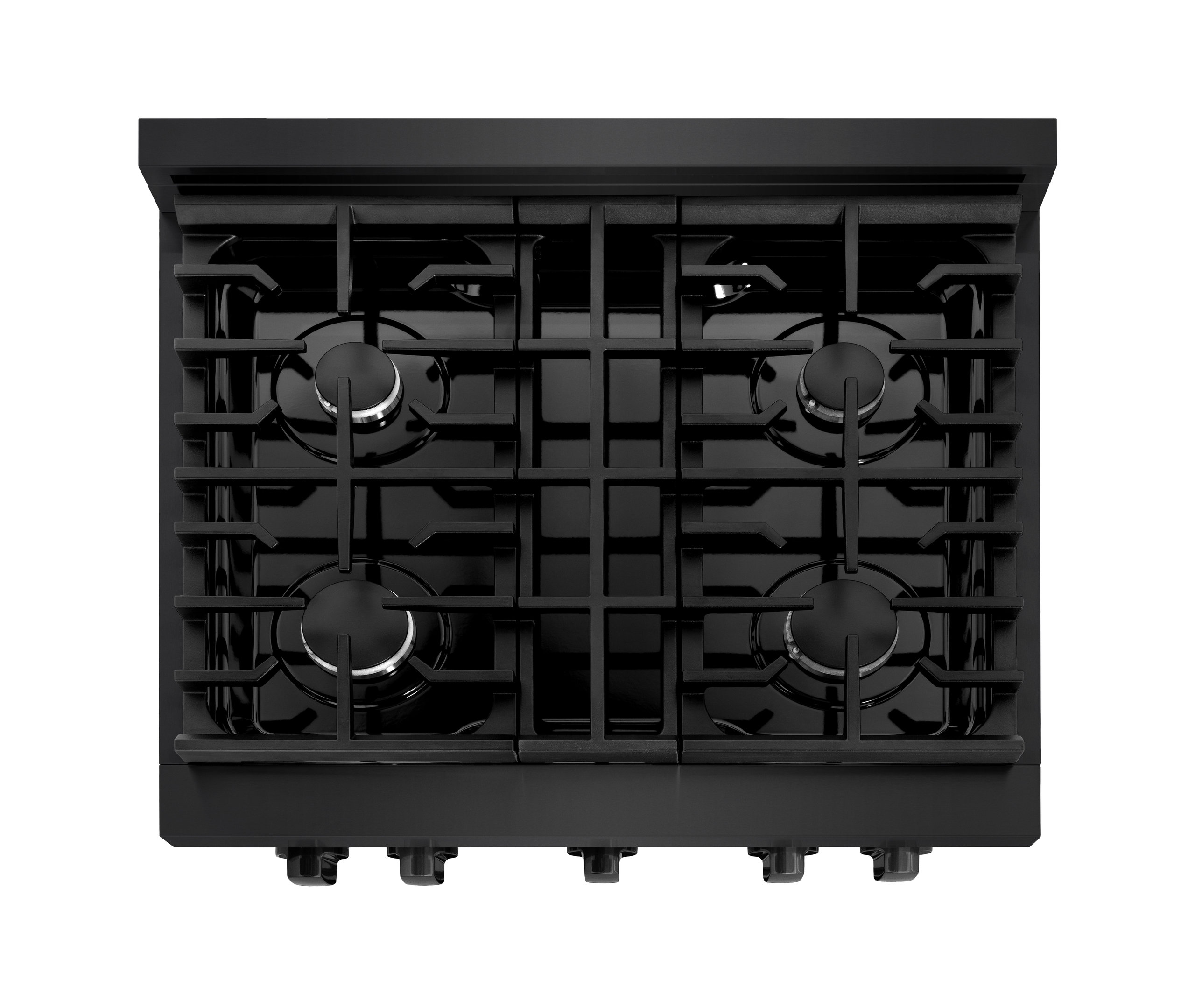 ZLINE 30 In. Freestanding Gas Range in Black Stainless Steel (SGRB-30 ...