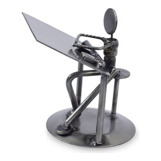 Rustic Architect Iron Statuette - Industrial - Decorative Objects And ...