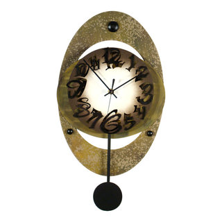 Large Oval 5 Wall Clock - Contemporary - Wall Clocks - by david scherer ...