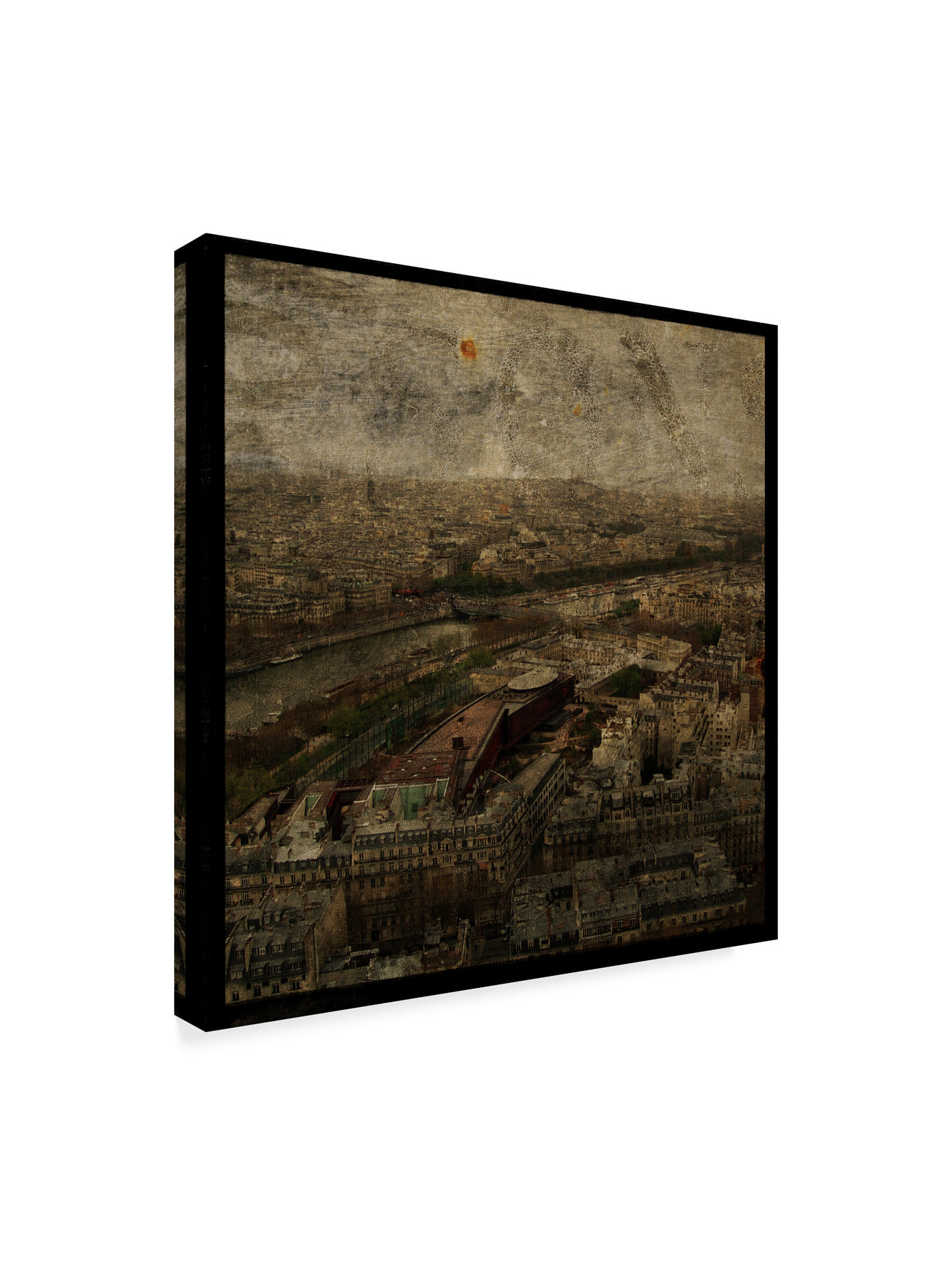 John W. Golden 'Paris Cityscape' Canvas Art, 14"x14" - Contemporary ...
