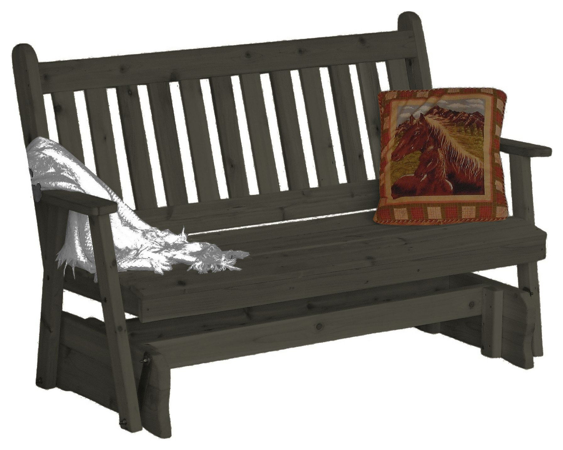 Cedar Traditional English Glider, 6 Foot - Transitional - Outdoor ...