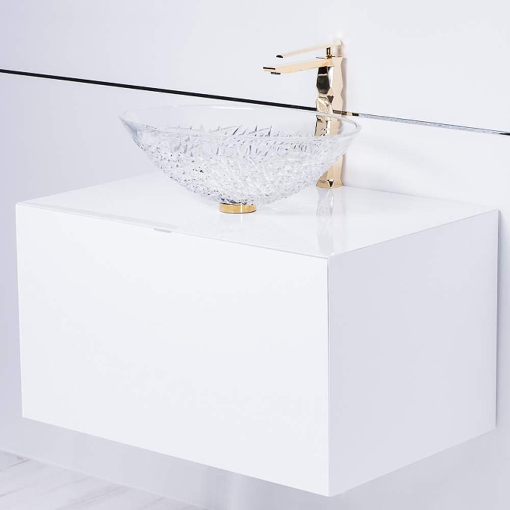 Dora Lacquered Vanity, White, 30" - Modern - Bathroom Vanities And Sink ...