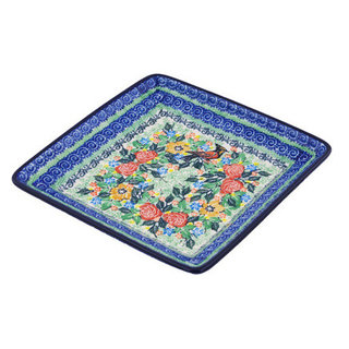 Polish Pottery 8" Stoneware Platter Hand-Decorated Design ...