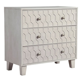 Origins by Alpine Denver Three Drawer Small Wood Chest in Light Gray ...