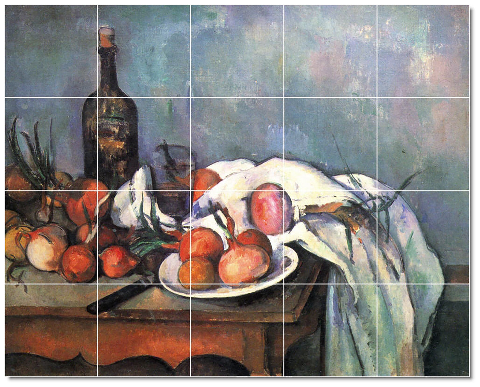 Paul Cezanne Fruit Vegetables Painting Ceramic Tile Mural #42, 40" Wide ...