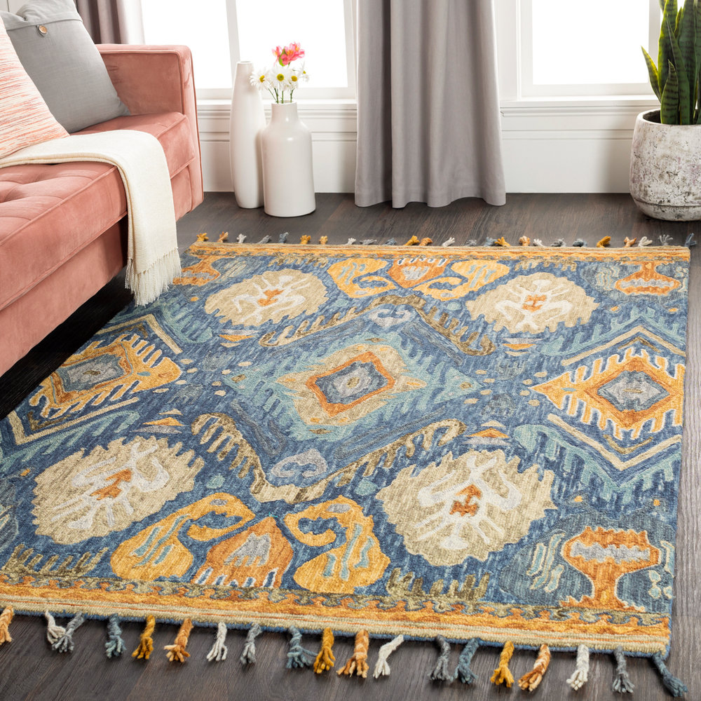 Hand Hooked Bonifate Area Rug BFT-1013, 2'x3' - Mediterranean - Area ...