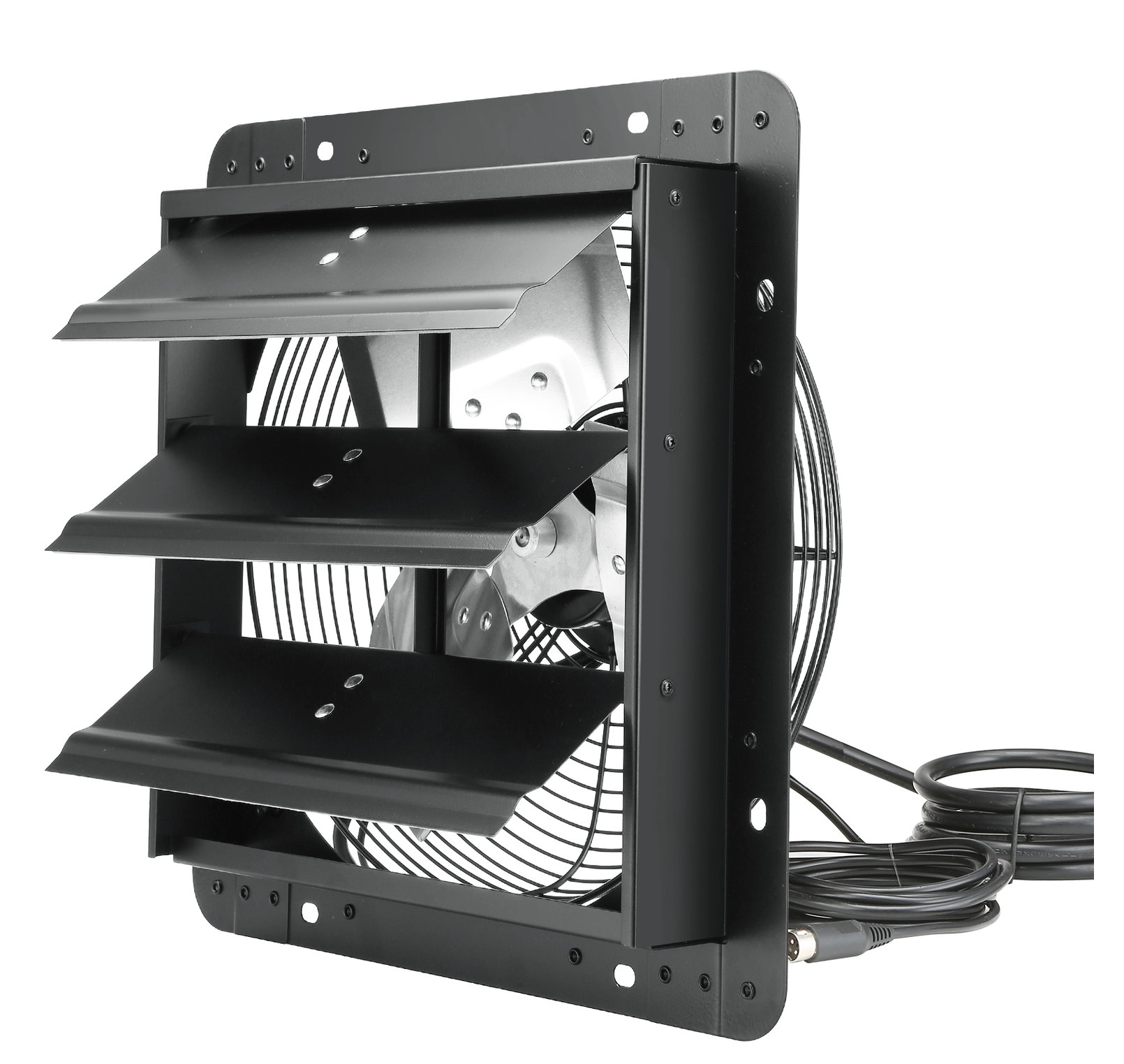 VEVOR Shutter Exhaust Fan Wall-mount w/ Remote Control, 12 ...
