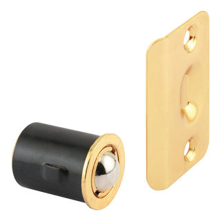 1Ea N7331 Brass Pltd Bullet Ball Catch - Traditional - Cabinet And ...
