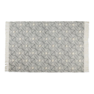 Geometric Textured Fringe - Stone - 4 X 6 Ft - Area Rugs - by ...