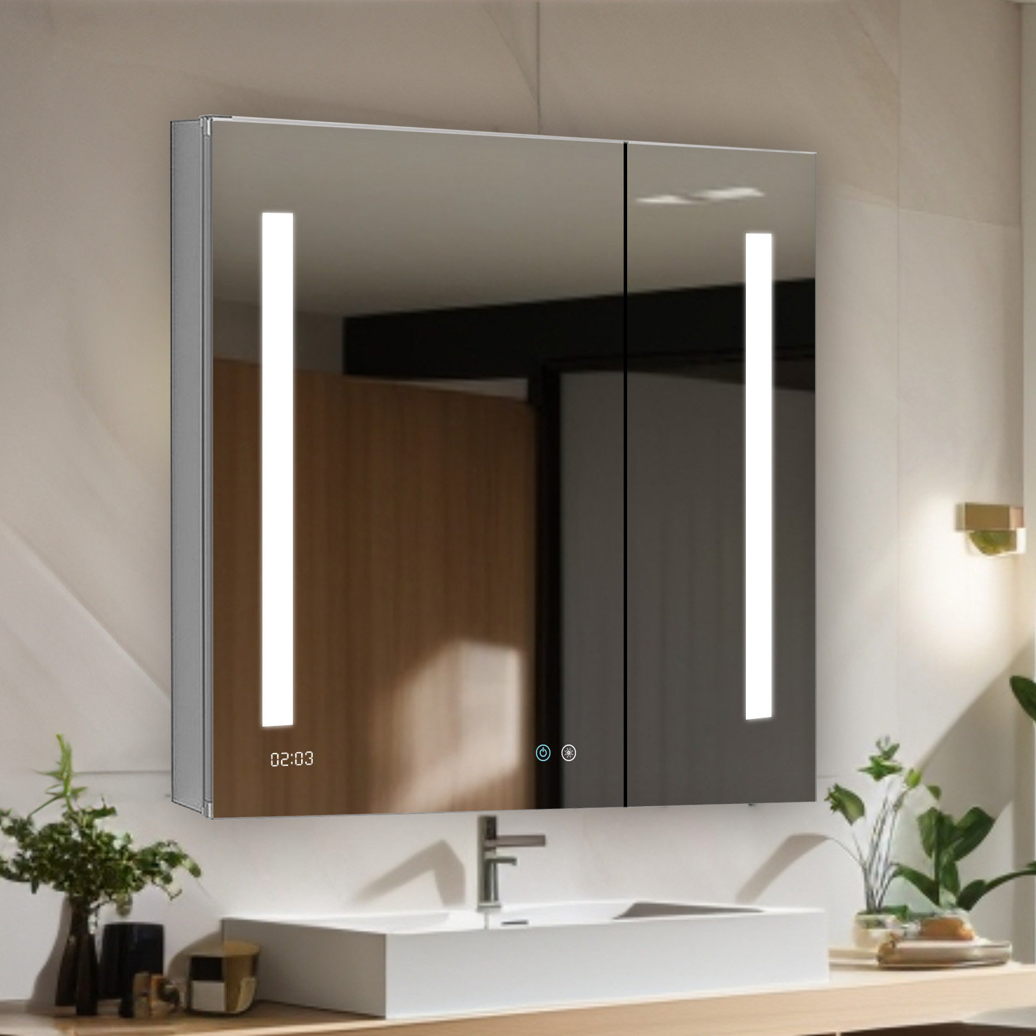 Led Medicine Cabinet With Defogger