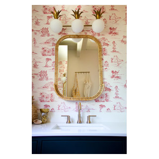 Beach Bungalow Powder Room - Midcentury - Powder Room - San Diego - by ...