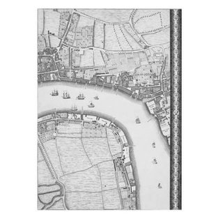 Roque Sectional map of London 1748 Print, 10 x 14 - Contemporary ...