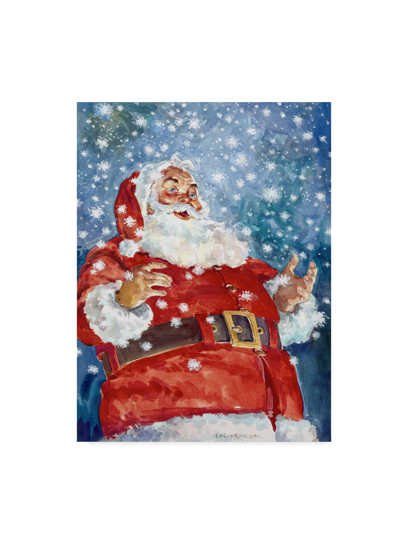 Hal Frenck 'Jolly Santa' Canvas Art, 19"x14" - Traditional - Prints And ...