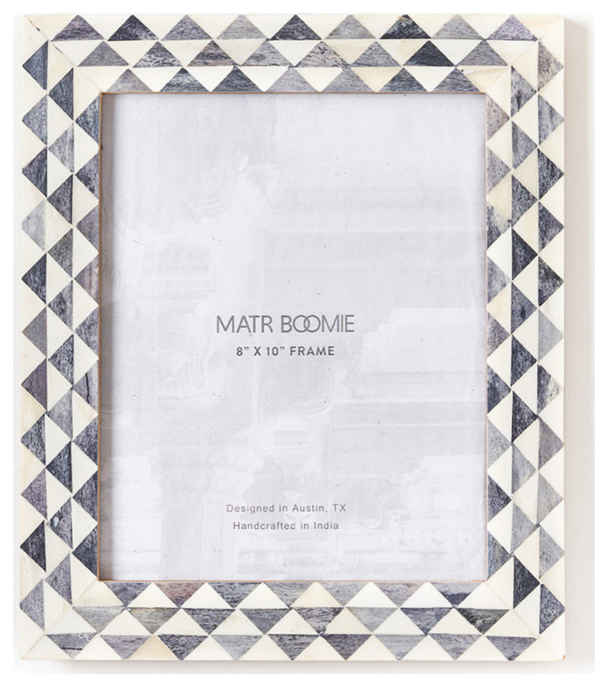 Varuna 8"x10" Gray and White Picture Frame Handcrafted Bone ...