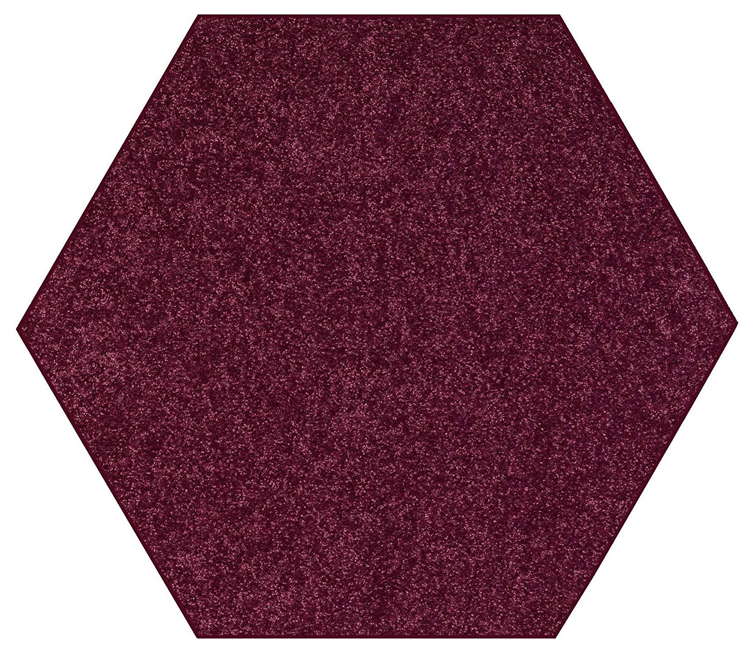 Galaxy Way Solid Color Area Rugs, Cranberry, 2' Hexagon - Contemporary ...