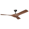 52 in. Indoor Brown Ceiling Fan with Remote and DC Motor, 6-Speed ...