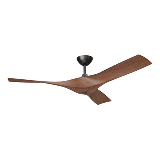 52 in. Indoor Brown Ceiling Fan with Remote and DC Motor, 6-Speed ...