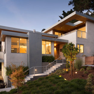75 Beautiful Three-Story Stucco Exterior Home Pictures & Ideas | Houzz