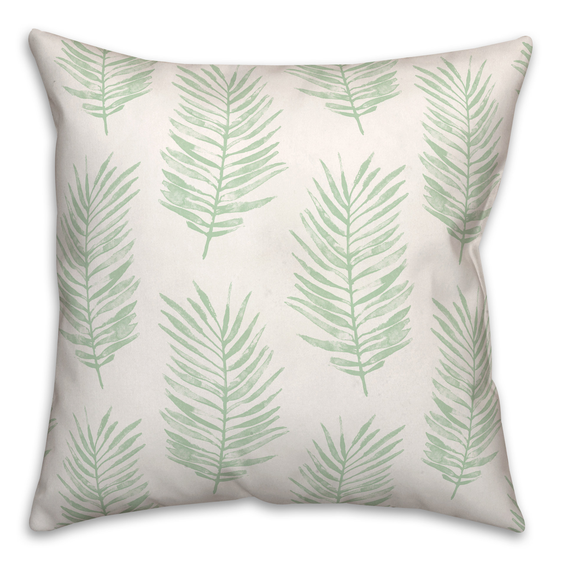 Green Fern Leaves 20x20 Indoor/Outdoor Pillow, 20x20 - Tropical ...