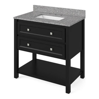 Adler Transitional Black 36" Single Bowl Vanity - Transitional ...