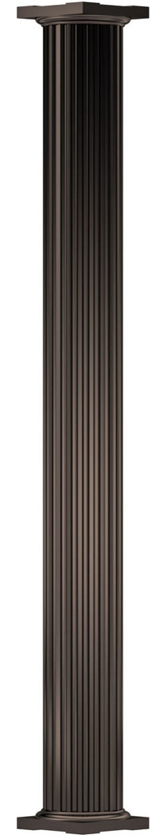 6" x 8' Endura-Aluminum Column, Round Shaft, Gloss White Finish w ...