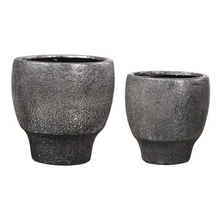Uttermost Jayda Lava Black Bowls, Set of 2 - Transitional - Decorative ...