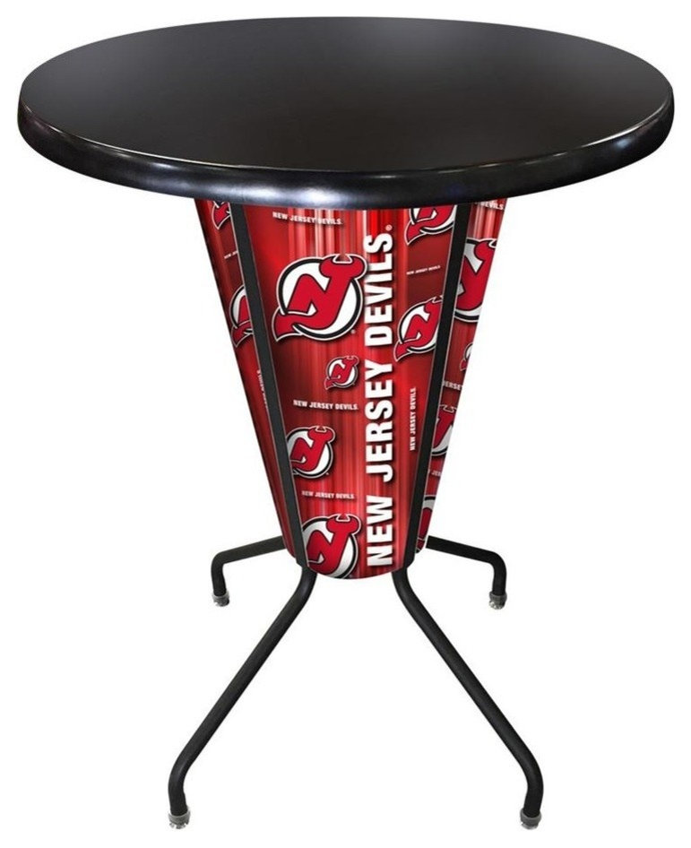Lighted New Jersey Devils Pub Table - Contemporary - Outdoor Pub And ...