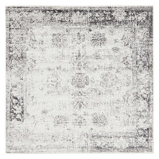Transitional Sandrine Smoky Area Rug, 6' Square - Contemporary - Area ...