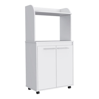 Kira Kitchen Kart -Kitchen -White - Transitional - Kitchen Islands And ...