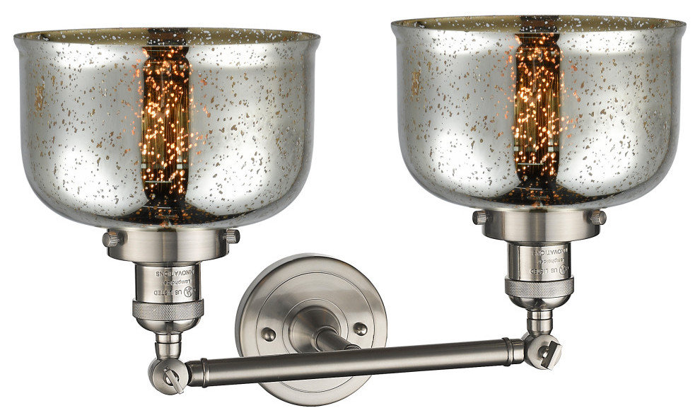 Innovations 2-LT Large Bell 18" Bathroom Fixture - Brushed Satin Nickel ...