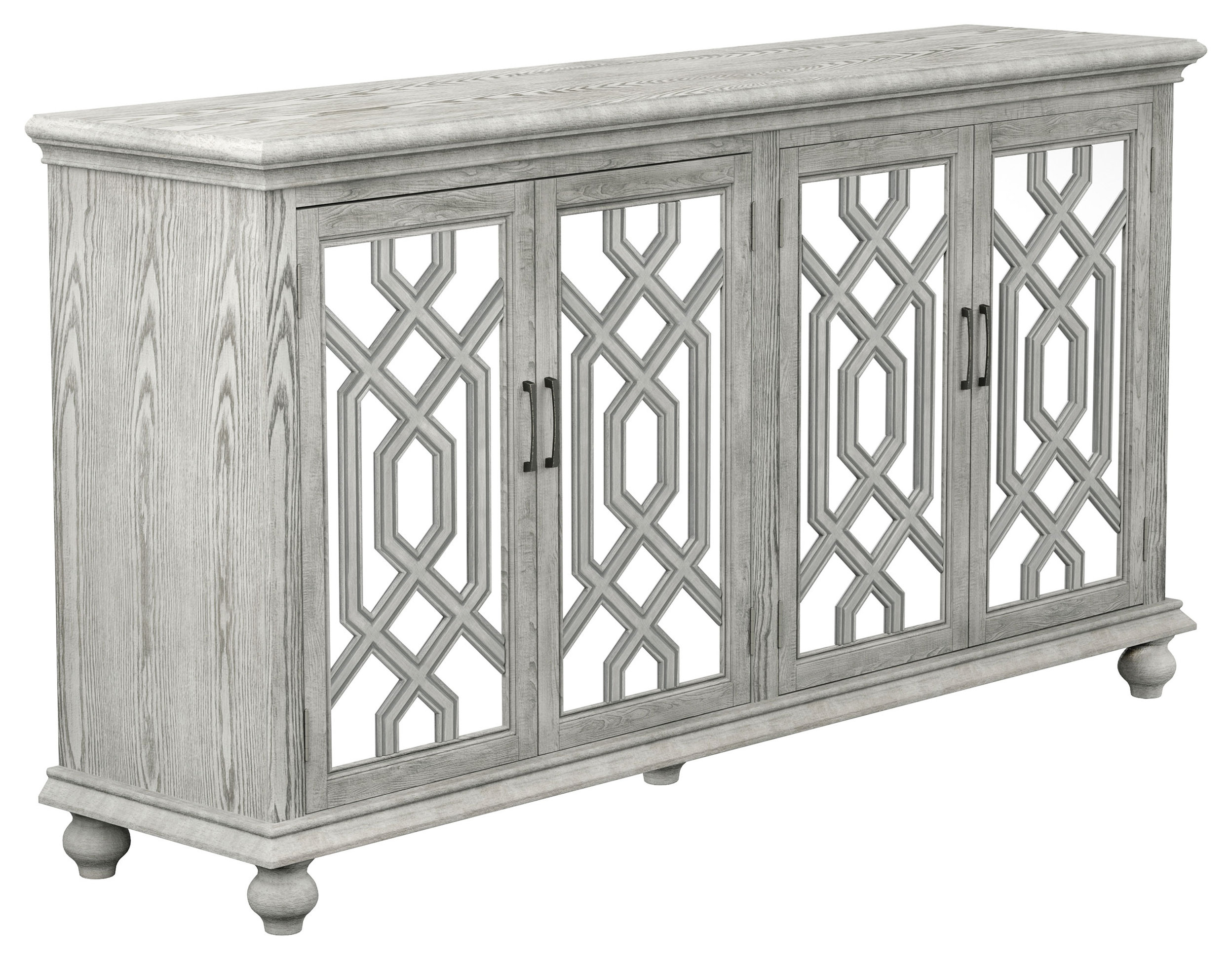 Melanie 4-door Accent Cabinet Antique White - French Country - Buffets ...